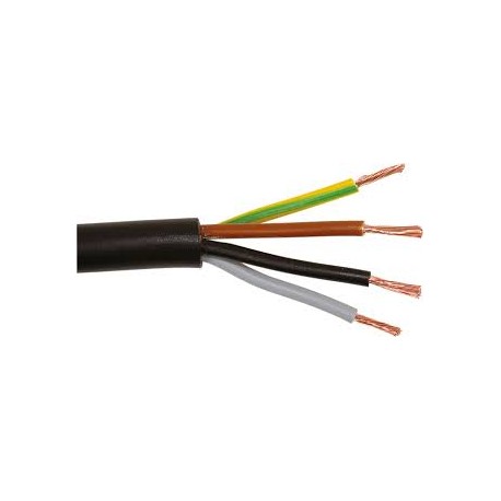 Cabo eléctrico redondo FVV H05VV-F 4G1,5mm² Preto