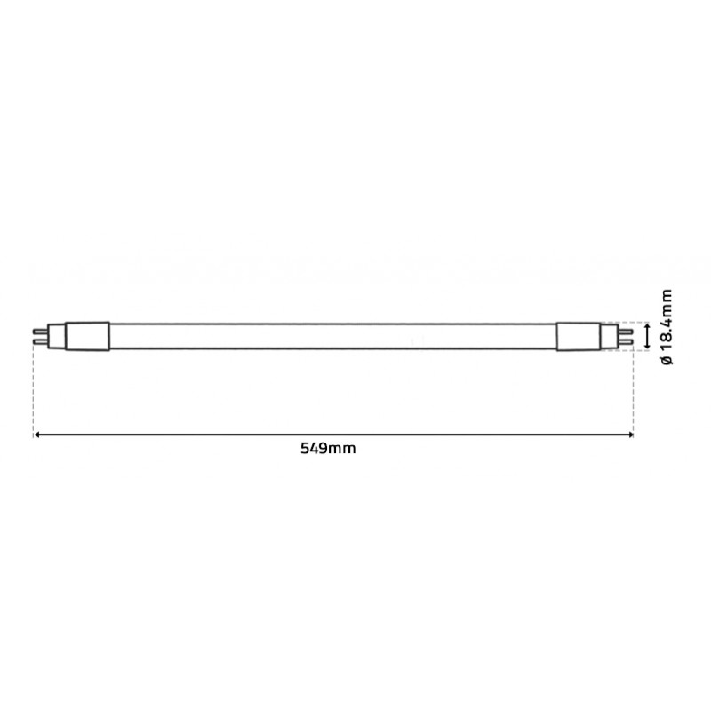 Lampadas led t5 9W ligação direta 165Lm/W